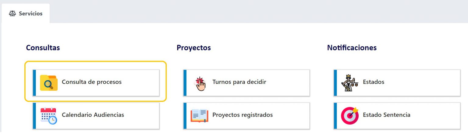 Búsqueda de un proceso – Manual para sujetos procesales
