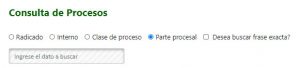 Búsqueda de un proceso – Manual para sujetos procesales